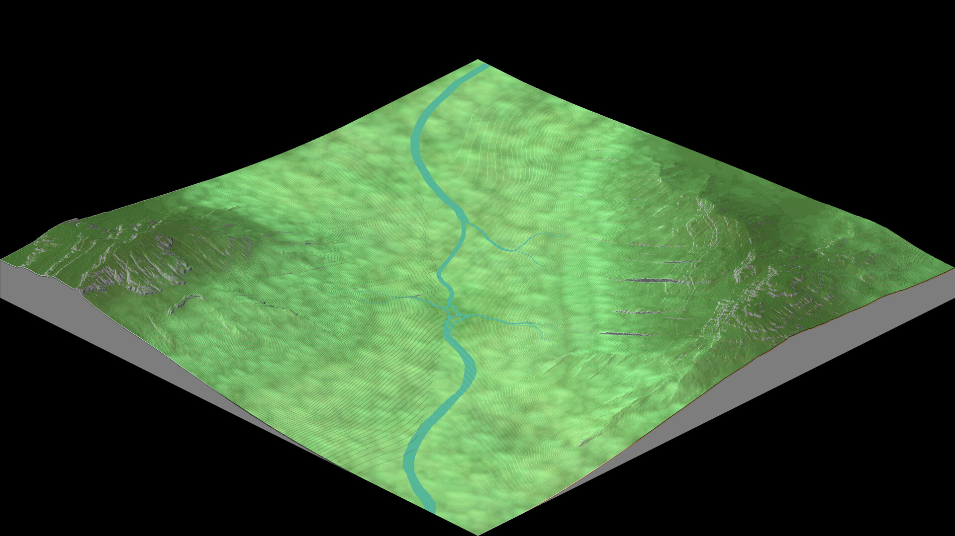 Nordia - Rivenflow Mountain Valley w/ Dense Forest & Creeks (1000x1000 ...