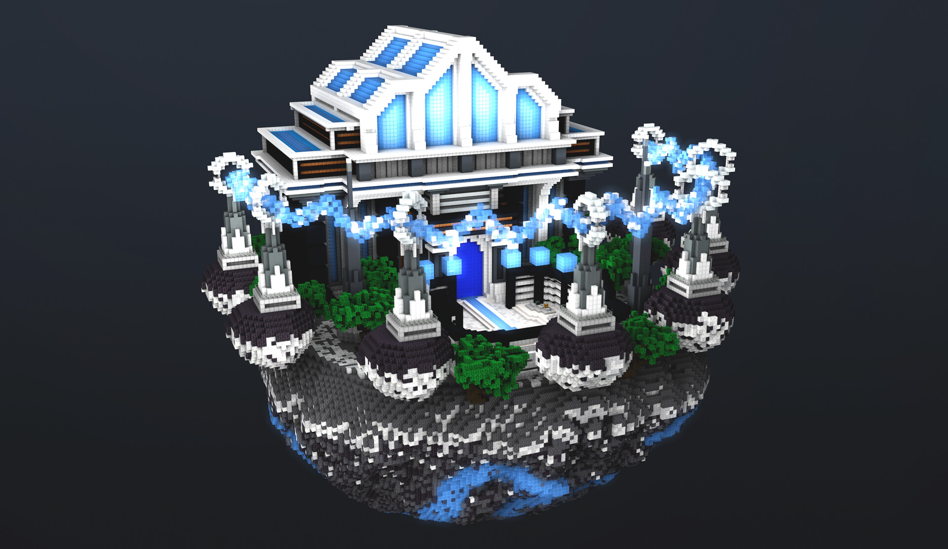 COMMISSION | Sci-Fi Spawn Minecraft Map