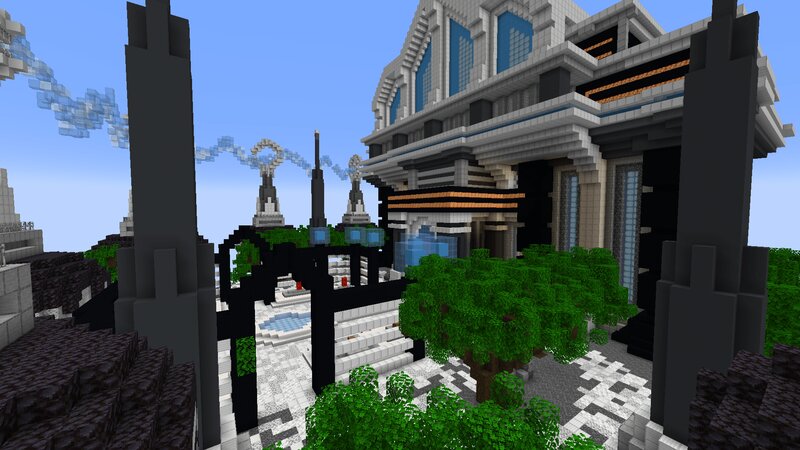 COMMISSION | Sci-Fi Spawn Minecraft Map