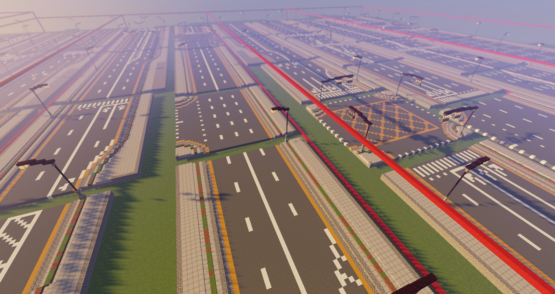 Default road pack schematic 1.9+ Minecraft Map