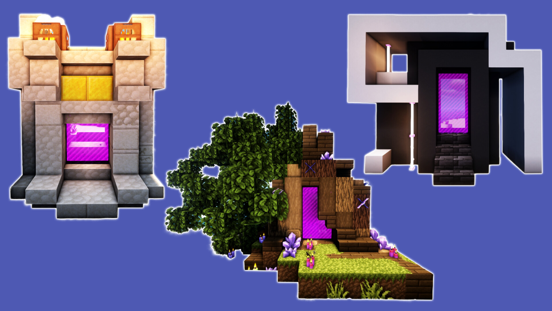 Nether Portal Designs | Desert | Modern | Wooden 1.17.1 Minecraft Map