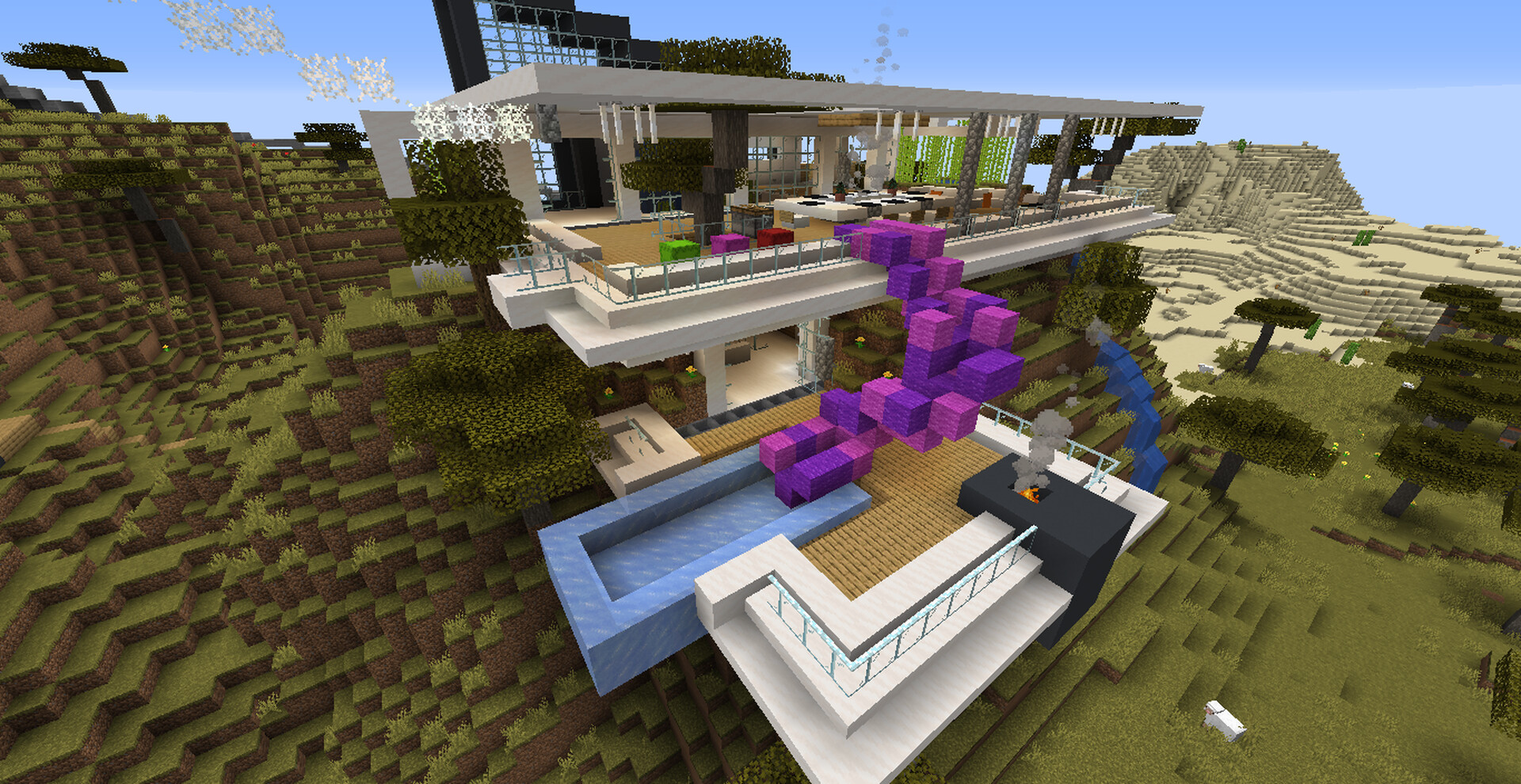Seaview Villa with interior Minecraft Map