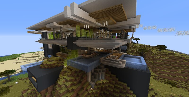 Seaview Villa with interior Minecraft Map