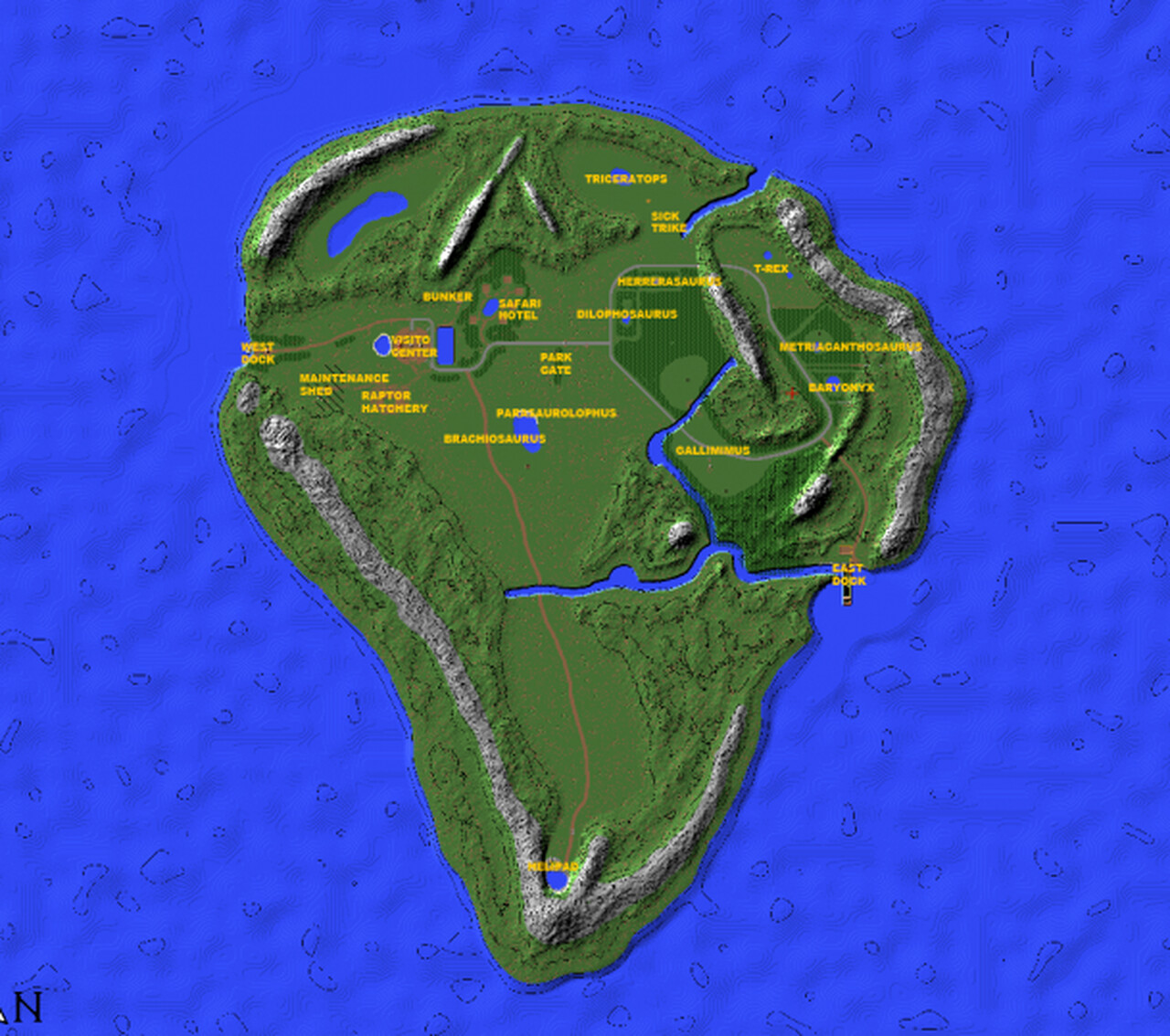 jurassic park map 3v complete full done Minecraft Map