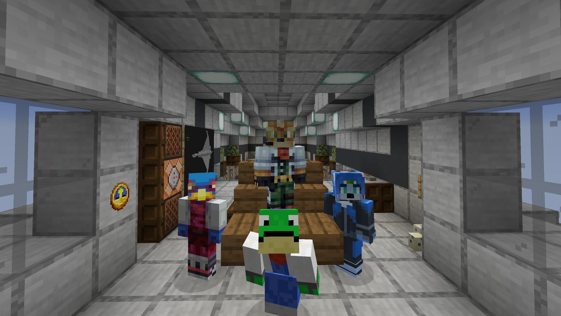Star Fox - Great Fox (1:3 Scale, full interior/exterior) Minecraft Map