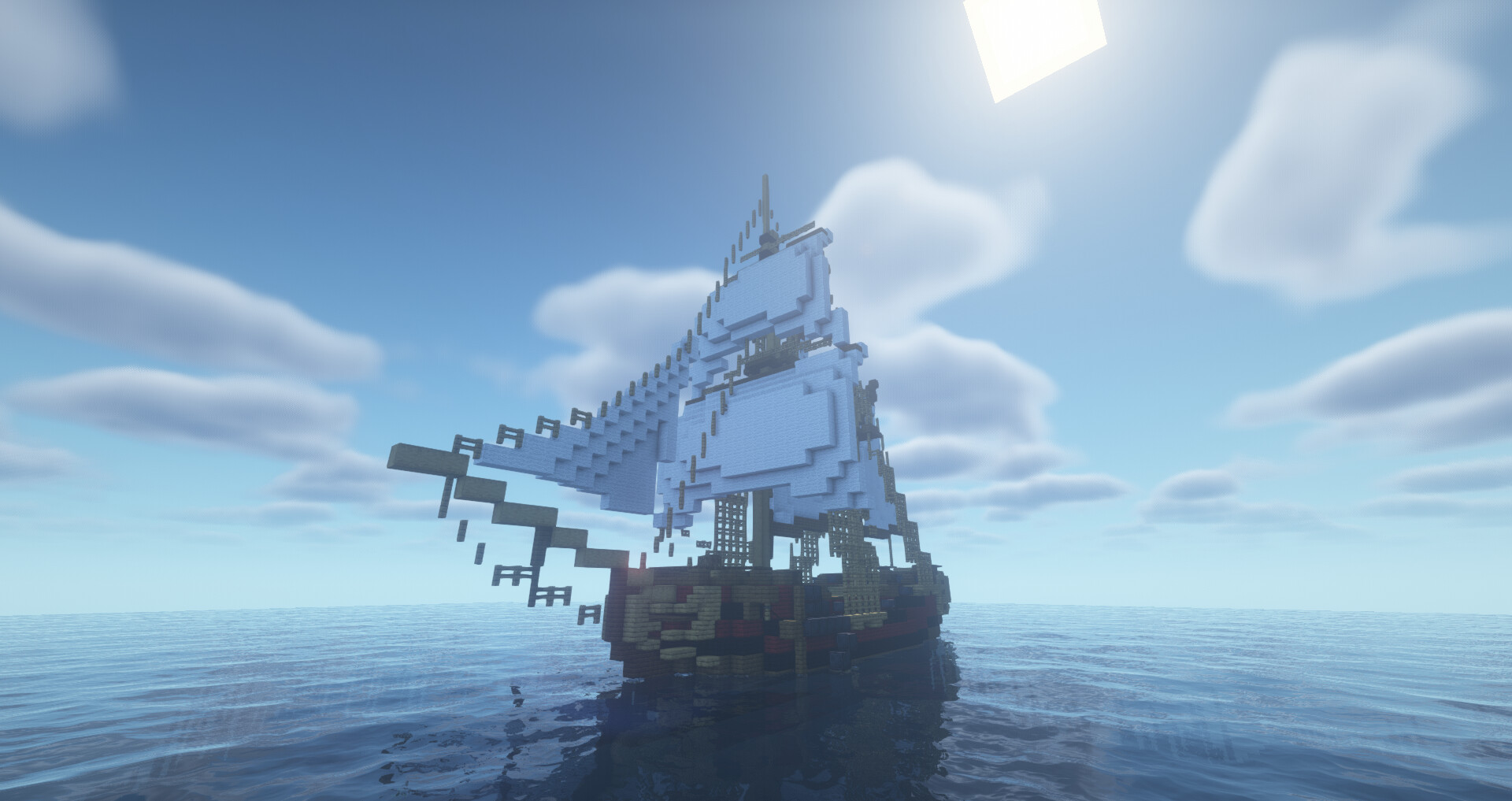Ketch rig Sloop of War: The Killer Wasp Minecraft Map