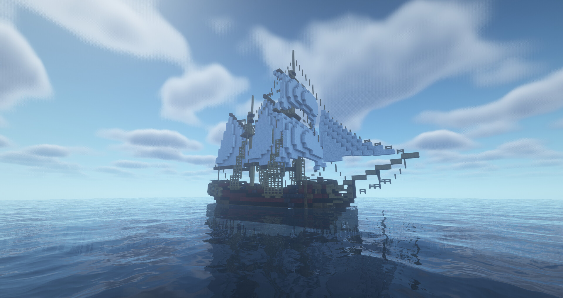 Ketch rig Sloop of War: The Killer Wasp Minecraft Map