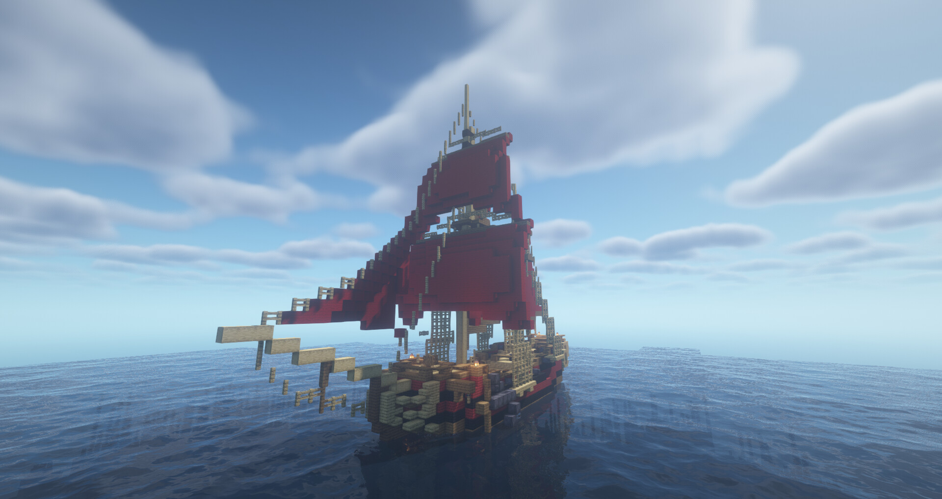 Ketch rig Sloop of War: The Killer Wasp Minecraft Map