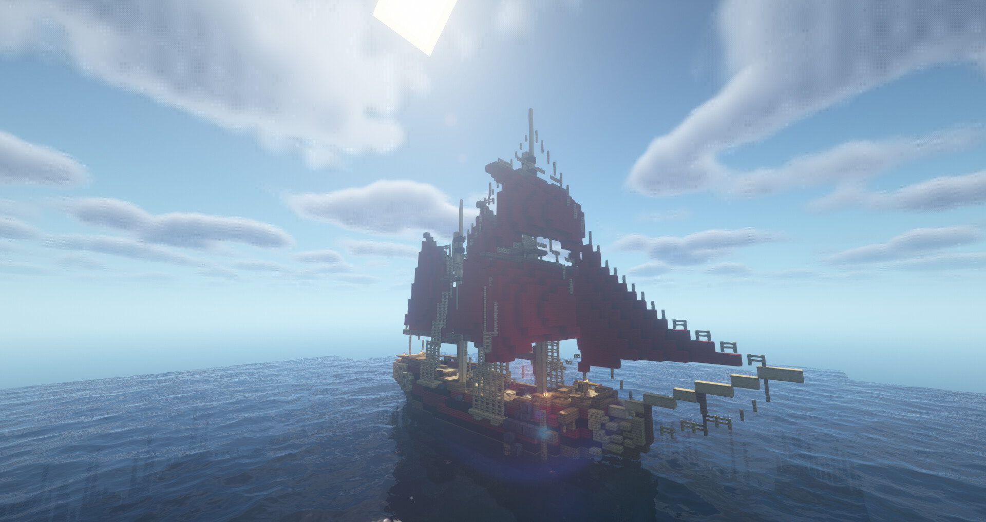 Ketch rig Sloop of War: The Killer Wasp Minecraft Map