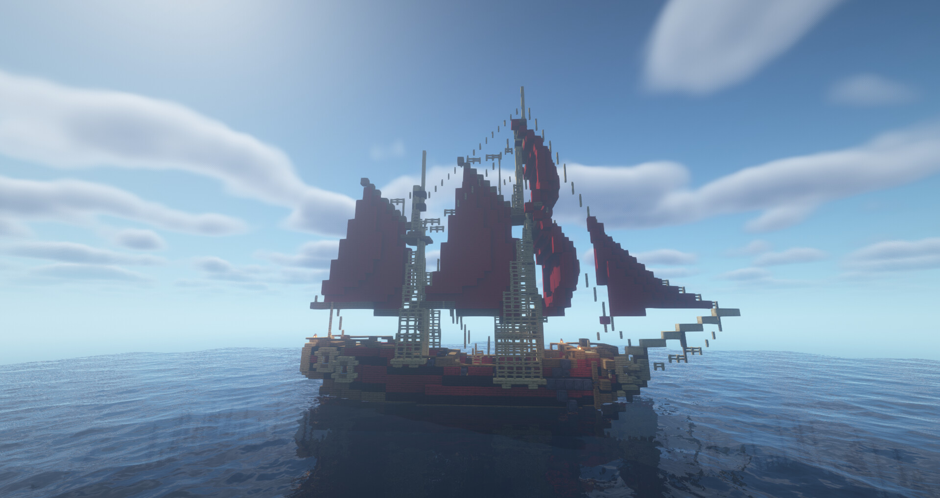 Ketch rig Sloop of War: The Killer Wasp Minecraft Map