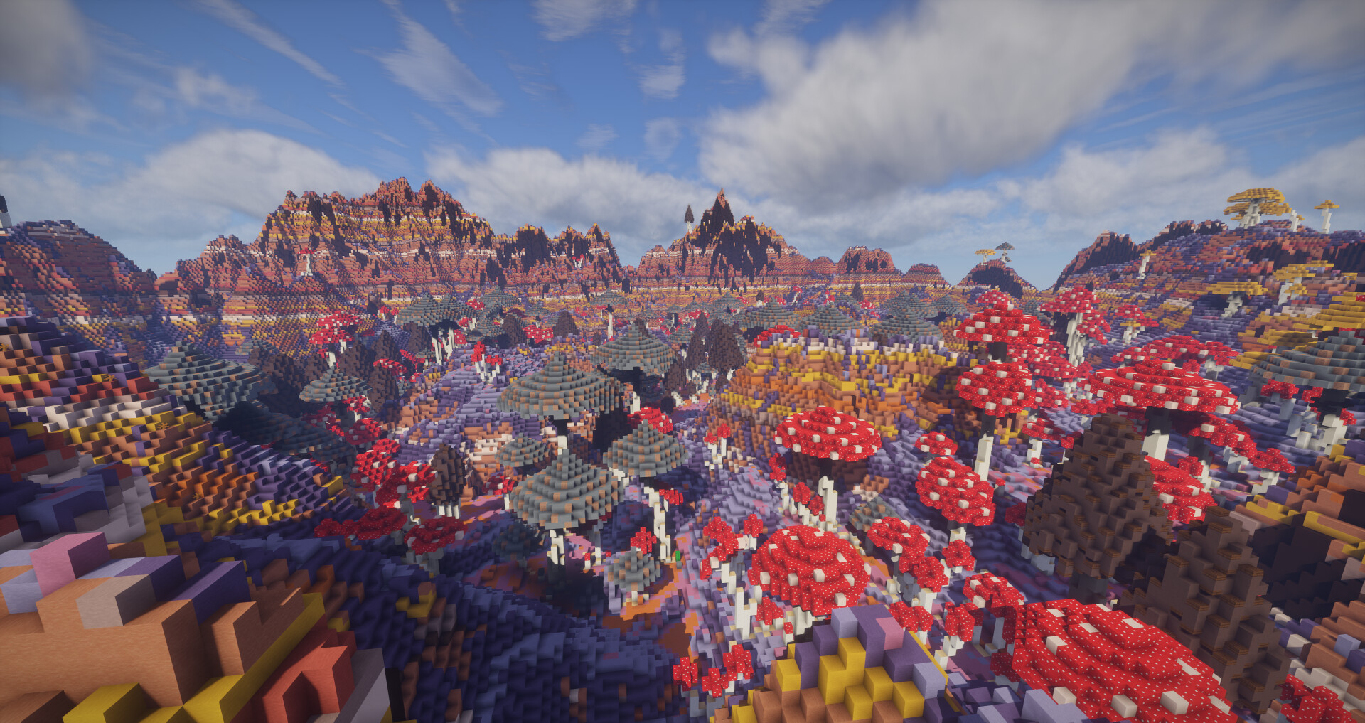 Outer Space - Alien planet with giant mushshrooms Minecraft Map