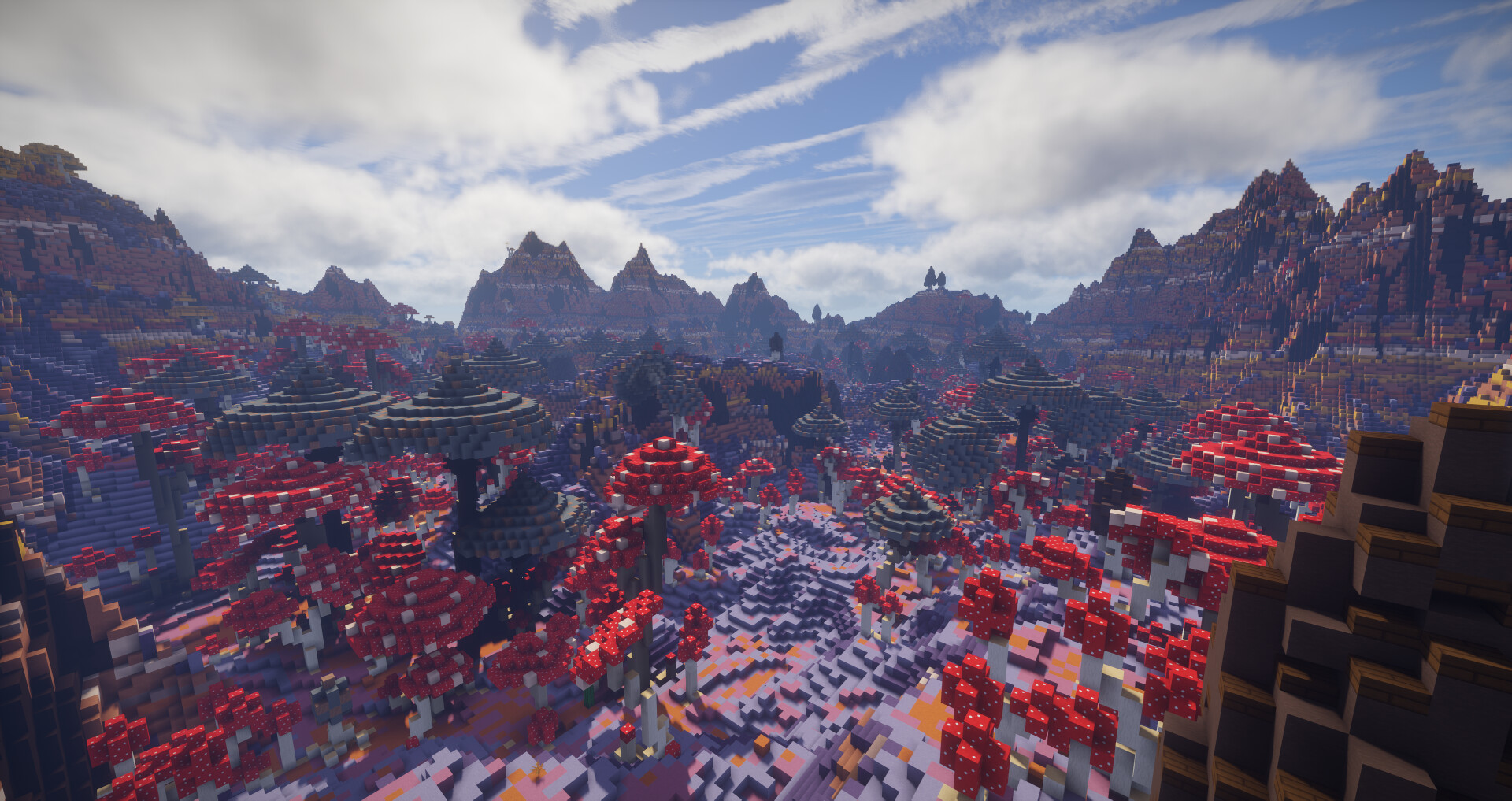 Outer Space - Alien planet with giant mushshrooms Minecraft Map