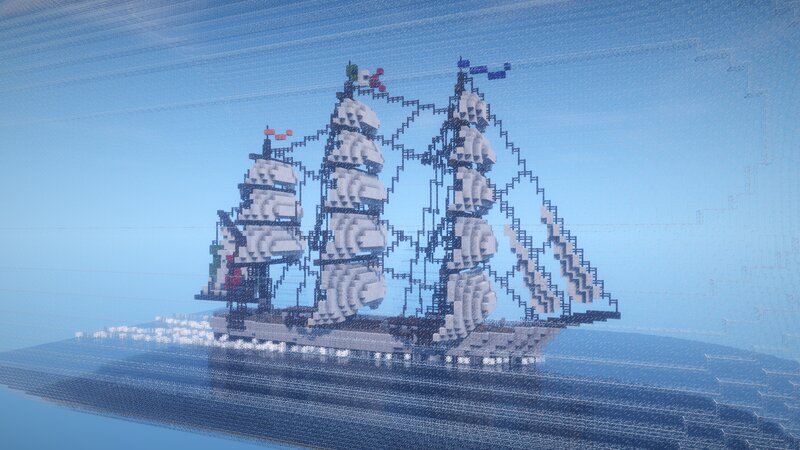 Italian Barque in a bottle Minecraft Map