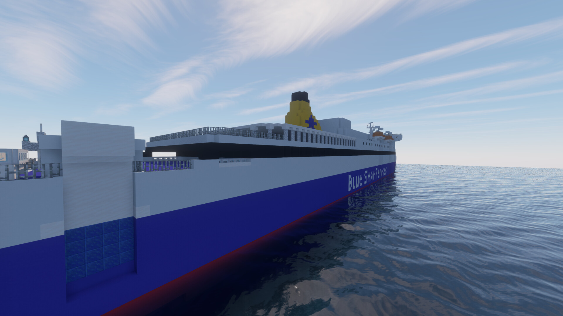 Blue Galaxy Car Ferry Minecraft Map
