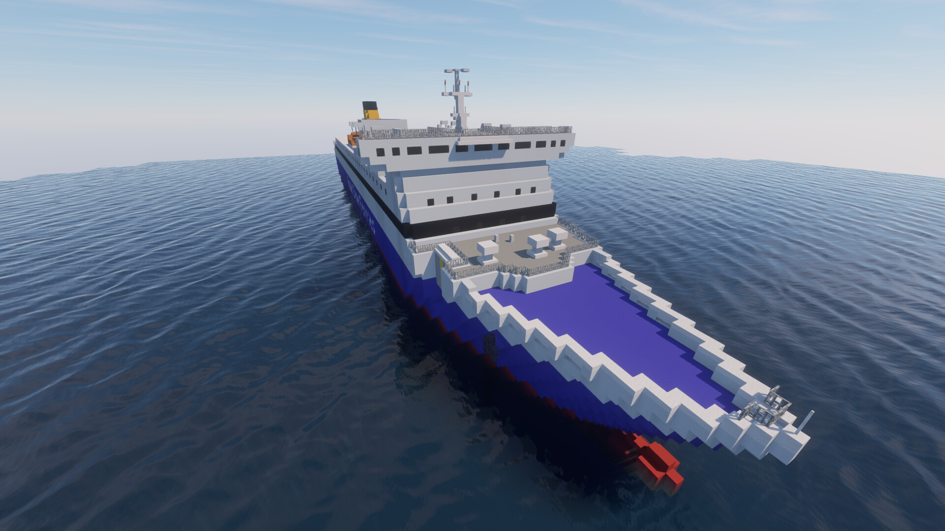 Blue Galaxy Car Ferry Minecraft Map