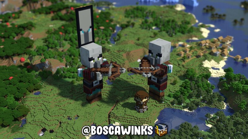 Pillager Mob Statues Minecraft Map