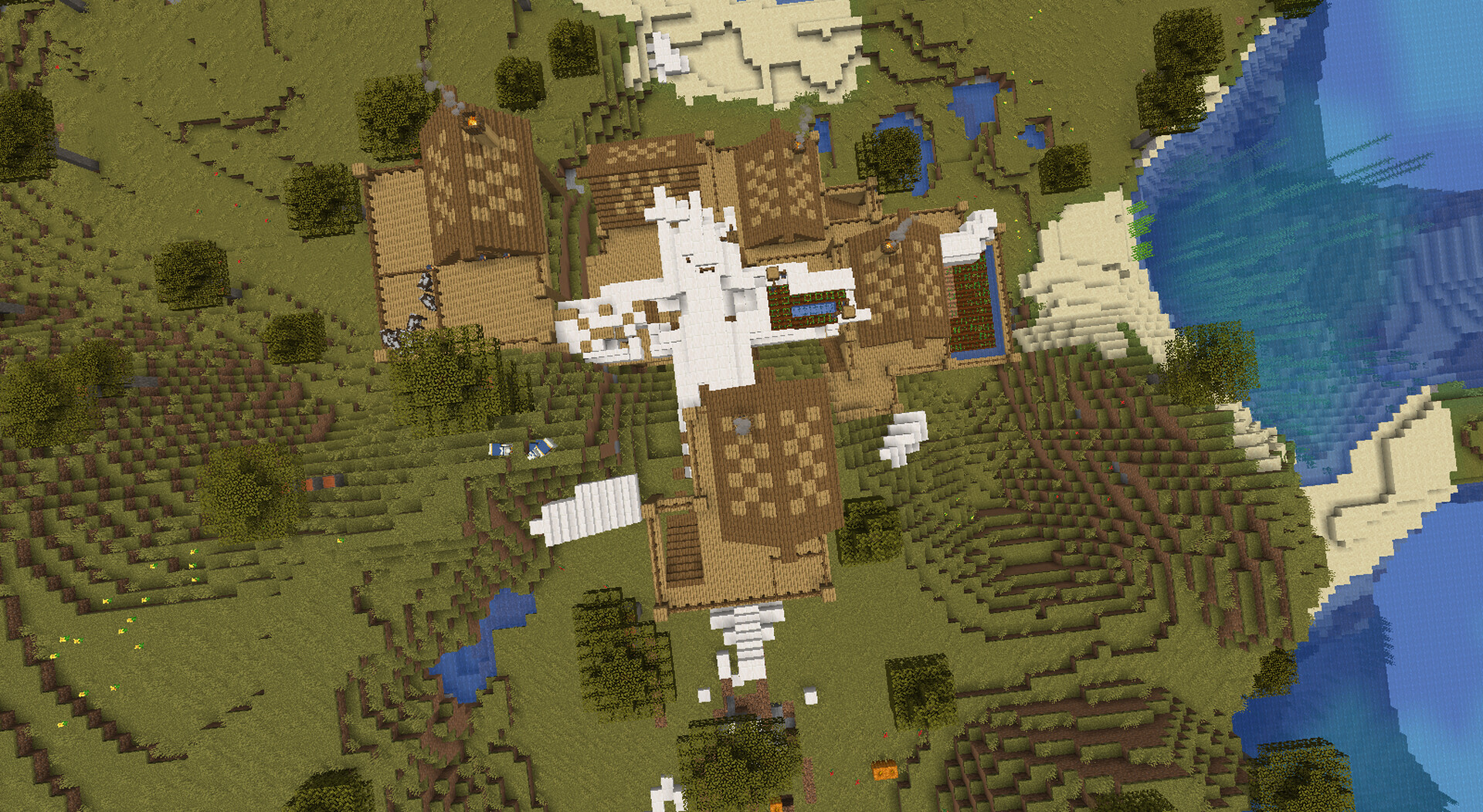 Crashed plane village Minecraft Map