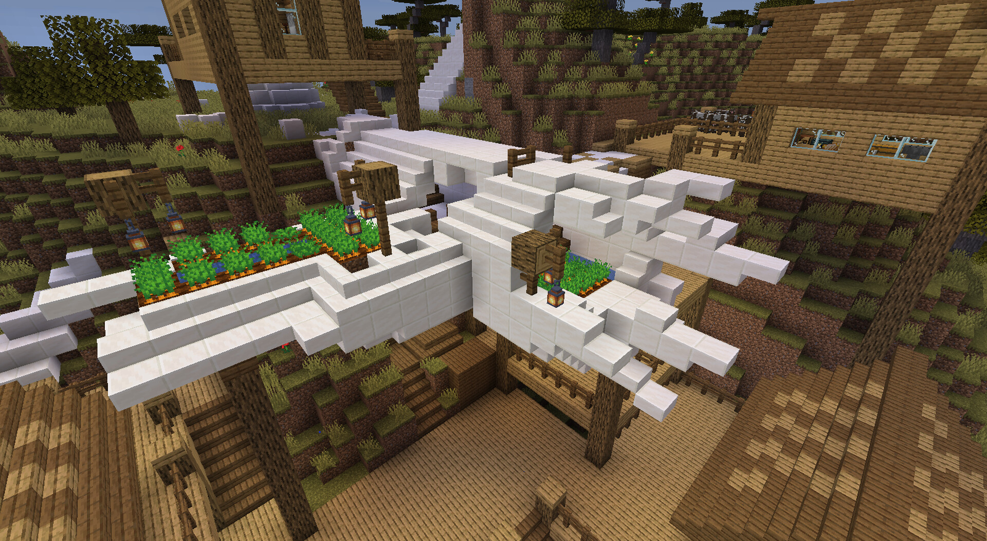 Crashed plane village Minecraft Map