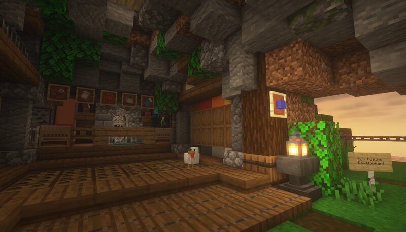 Wool - Shepherd Cave Shop Build Idea - [Japanese Theme] Minecraft Map