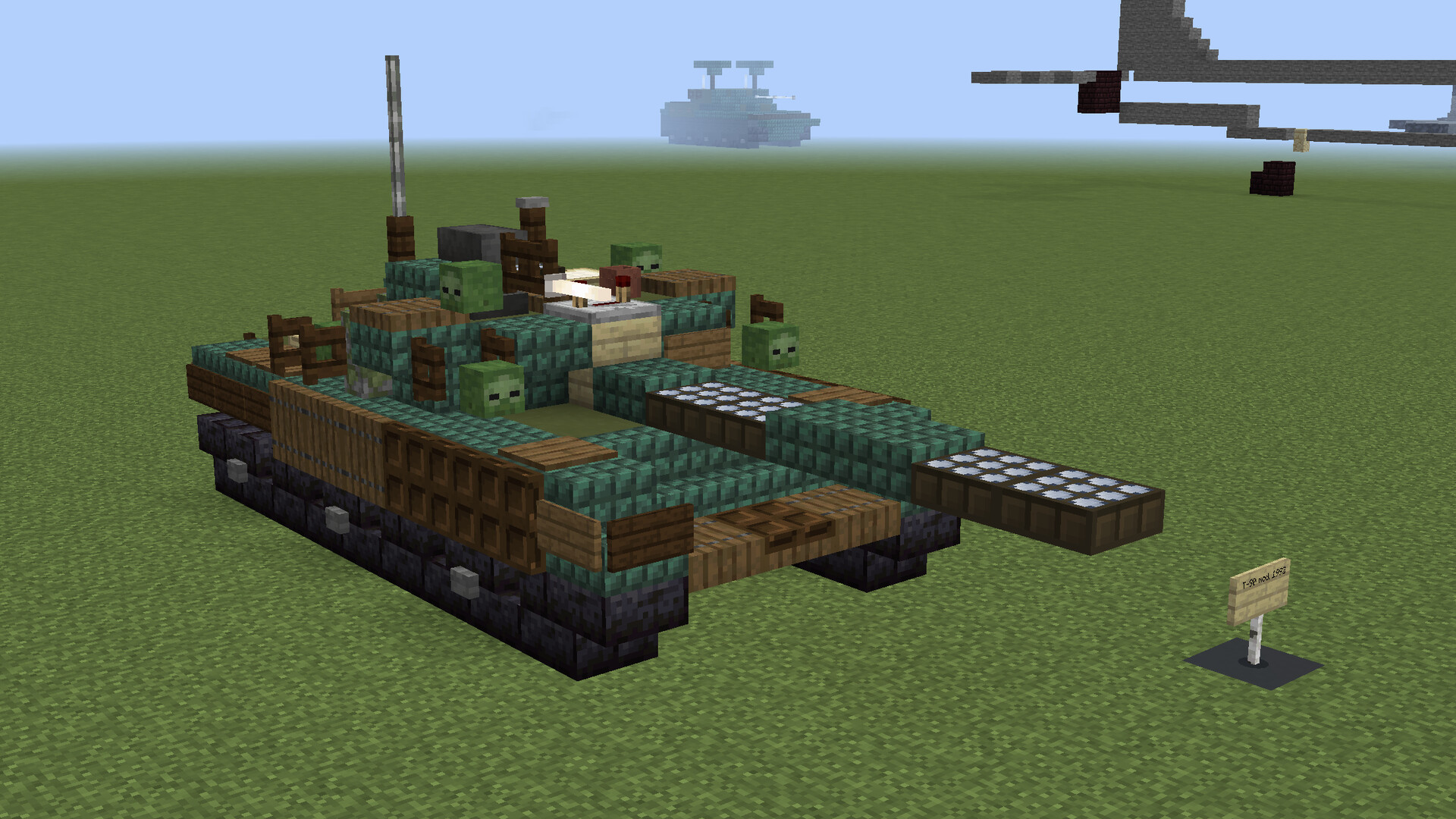 1.5:1 scale T-90 family variants Minecraft Map