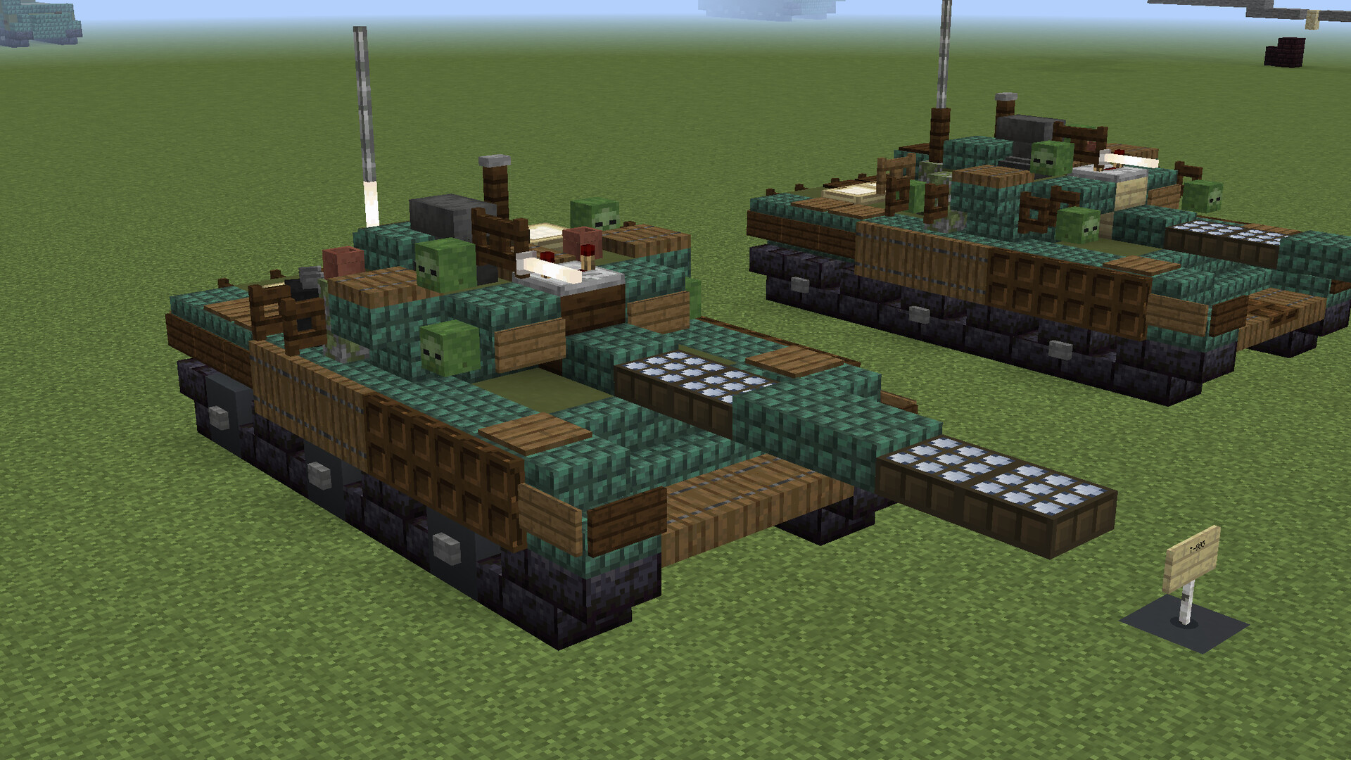 1.5:1 scale T-90 family variants Minecraft Map