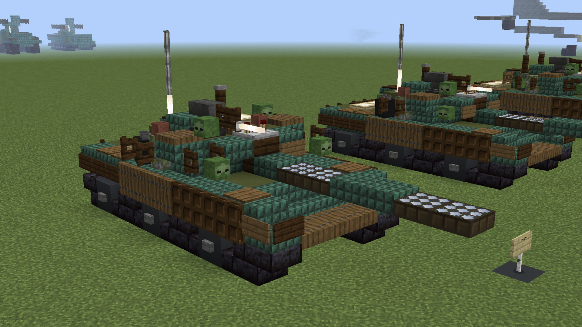 1.5:1 scale T-90 family variants Minecraft Map