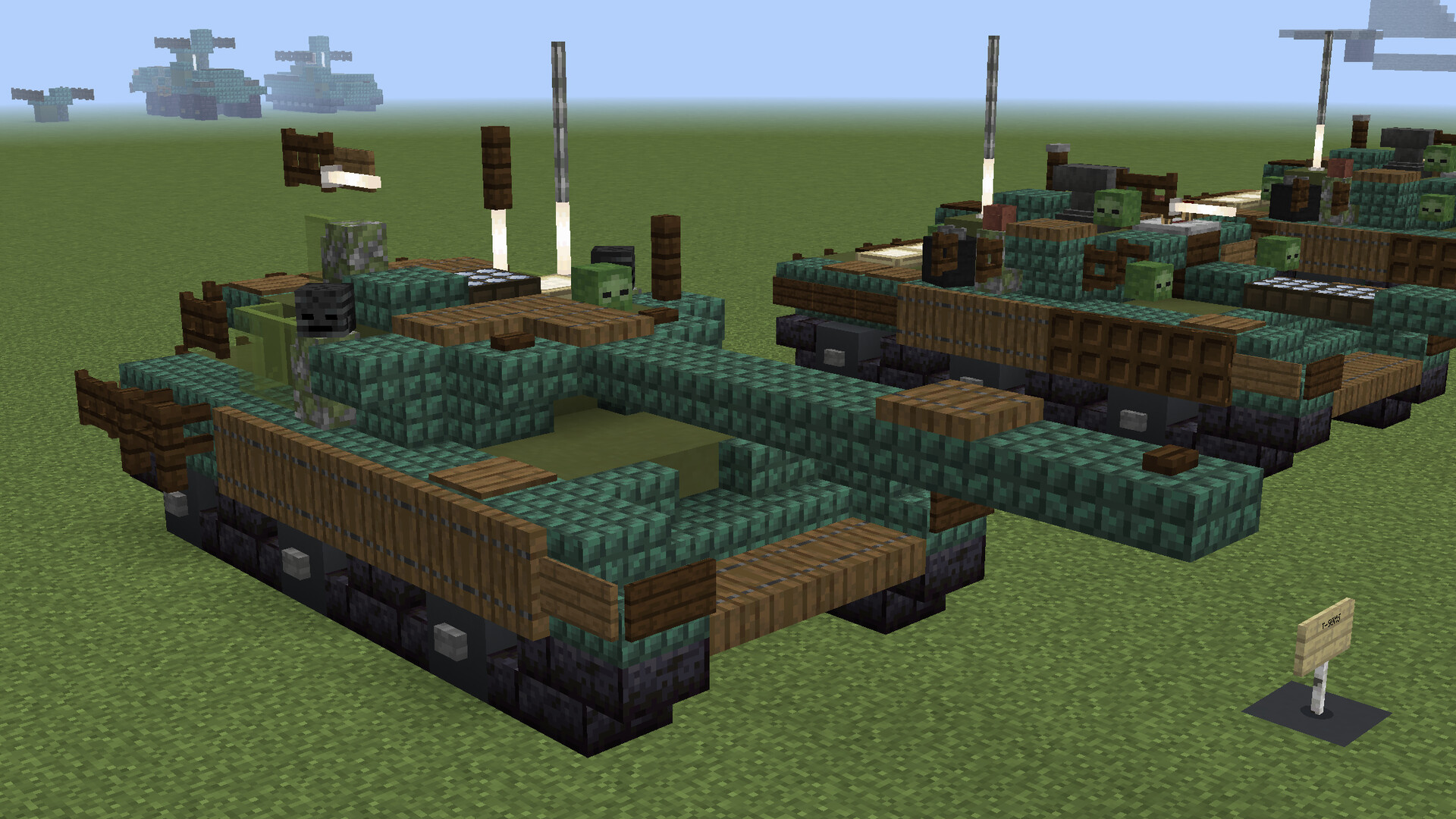 1.5:1 scale T-90 family variants Minecraft Map