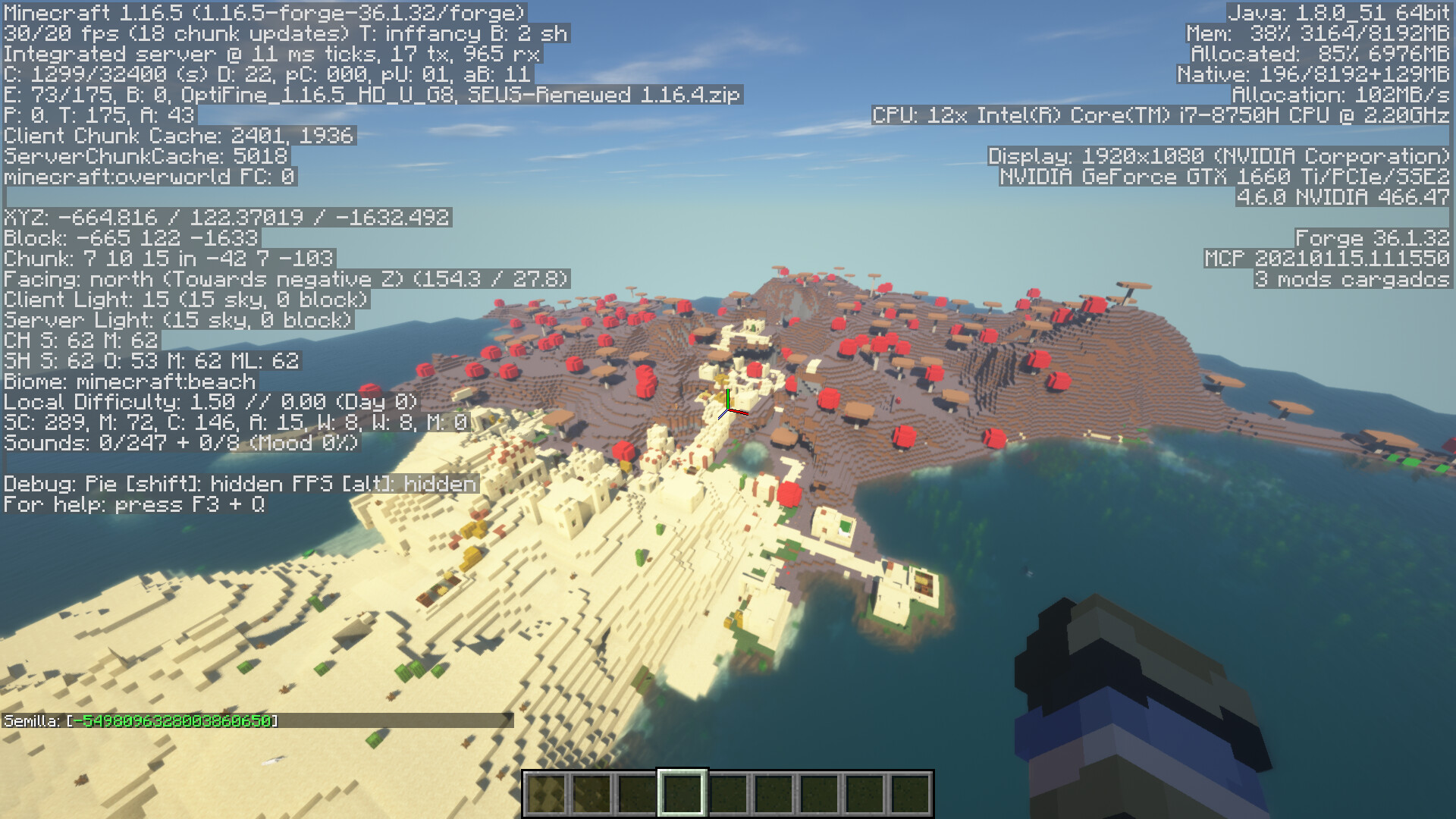 Mushroom Fields Biome + Desert Village | ALL TOGETHER | GREAT SEED ...