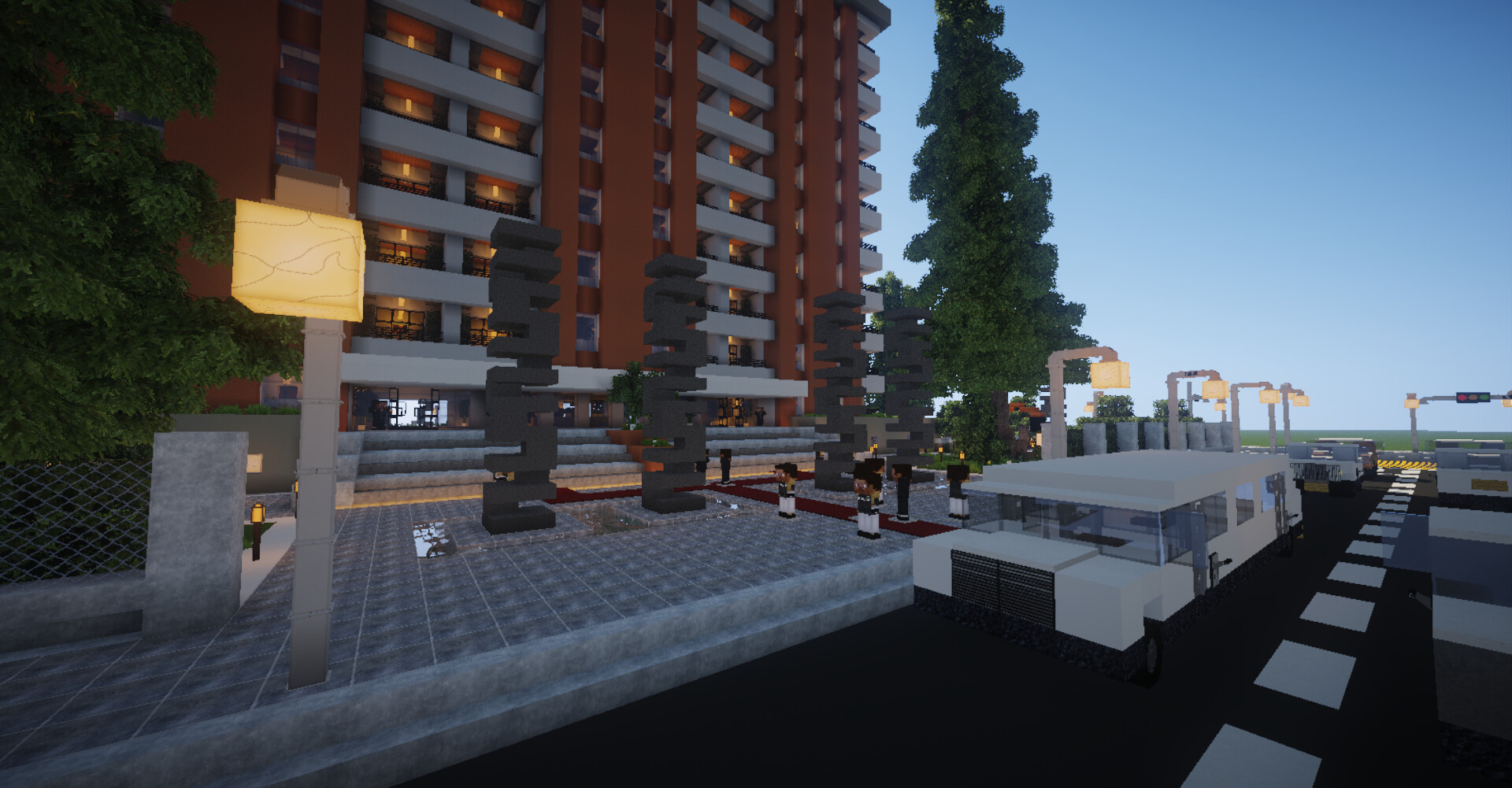 Minecraft Modern Hotel (map download & full decorated) 🏨💯 Minecraft Map