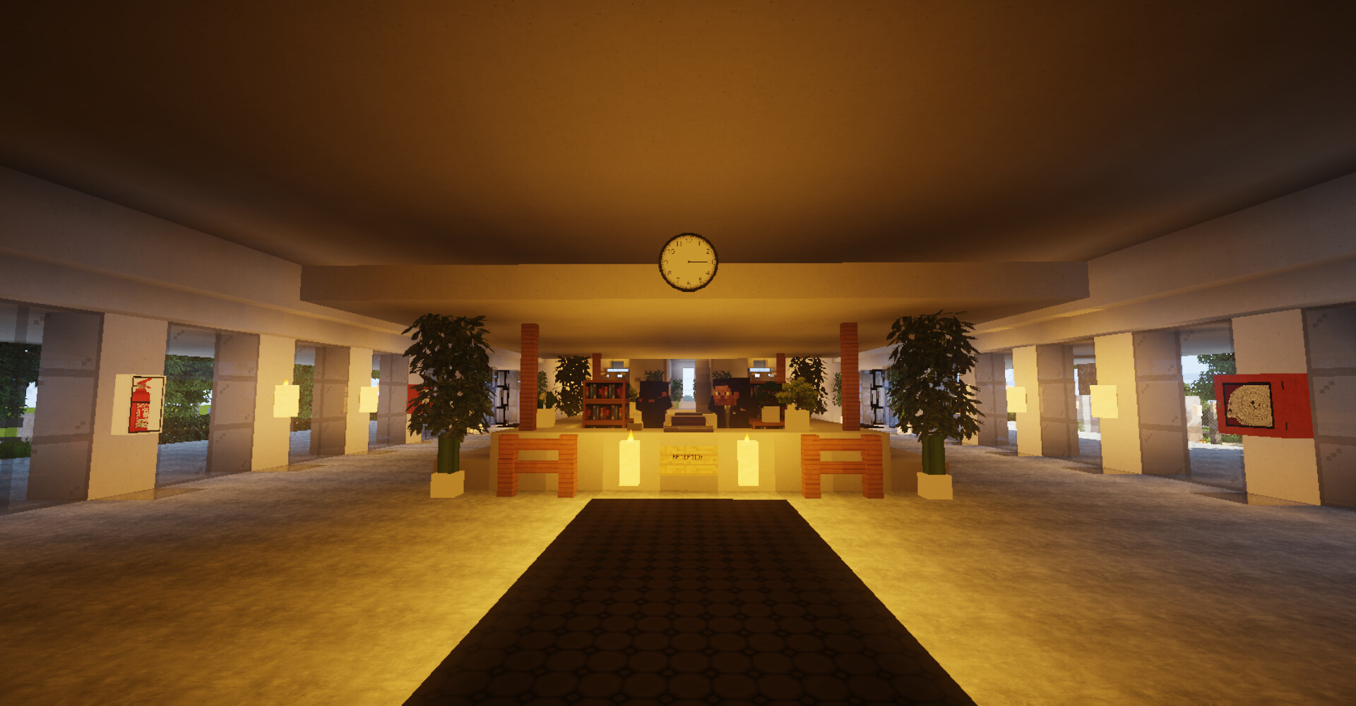 Minecraft Modern Hotel (map download & full decorated) 🏨💯 Minecraft Map