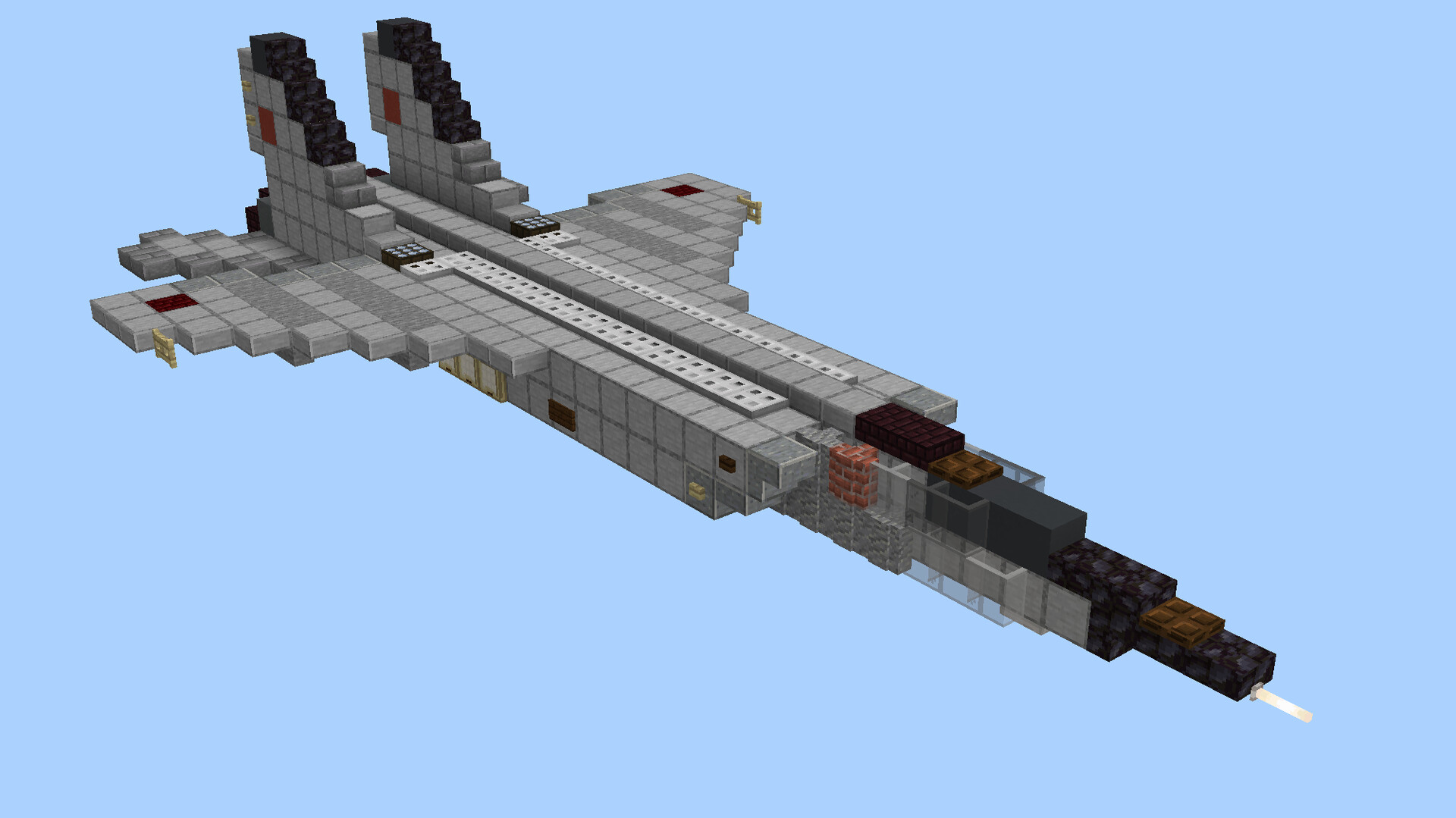 1.5:1 scale MiG-25 Foxbat Minecraft Map
