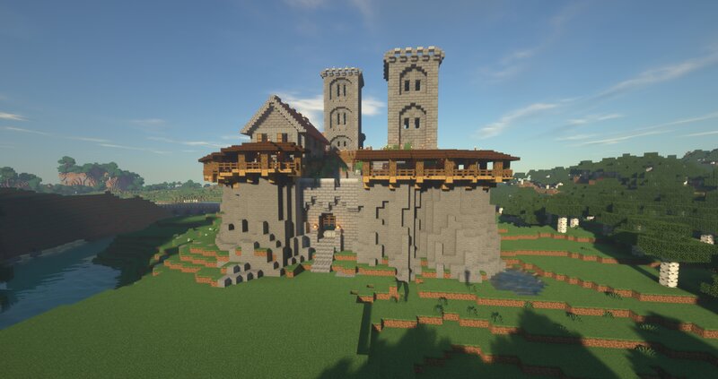 Little fort build in survival Minecraft Map