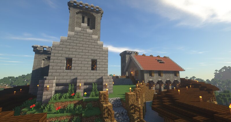 Little fort build in survival Minecraft Map