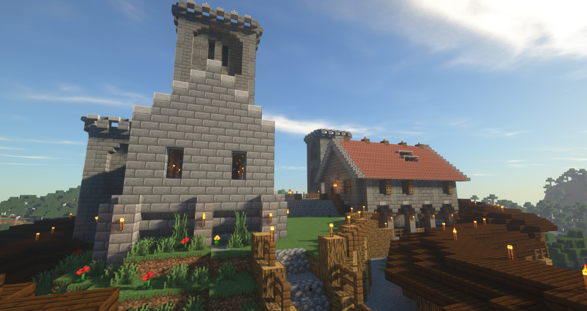 Little fort build in survival Minecraft Map