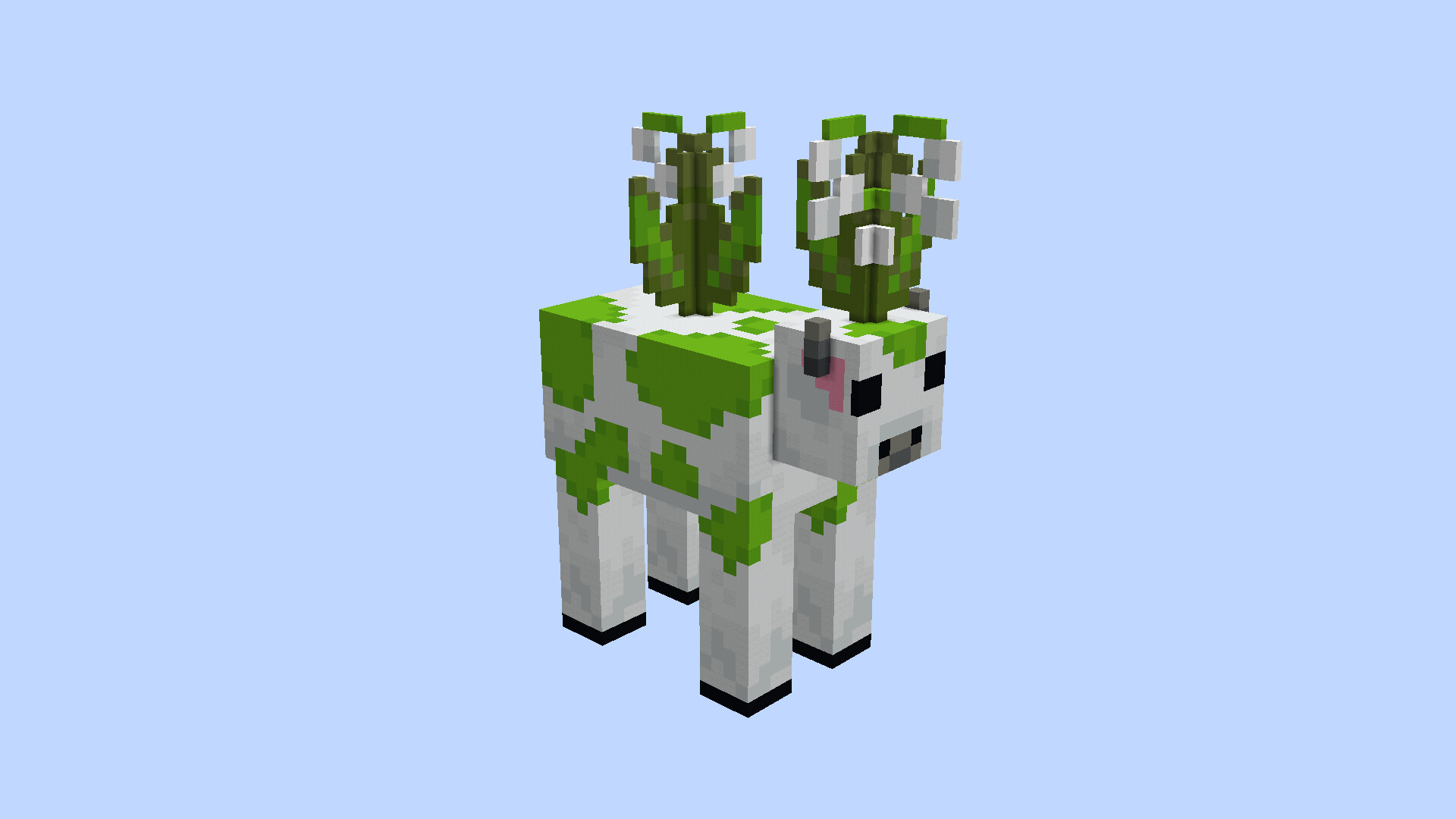 Moobloom & Flower Cow Mob Statues Minecraft Map