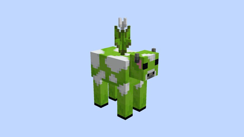 Moobloom & Flower Cow Mob Statues Minecraft Map