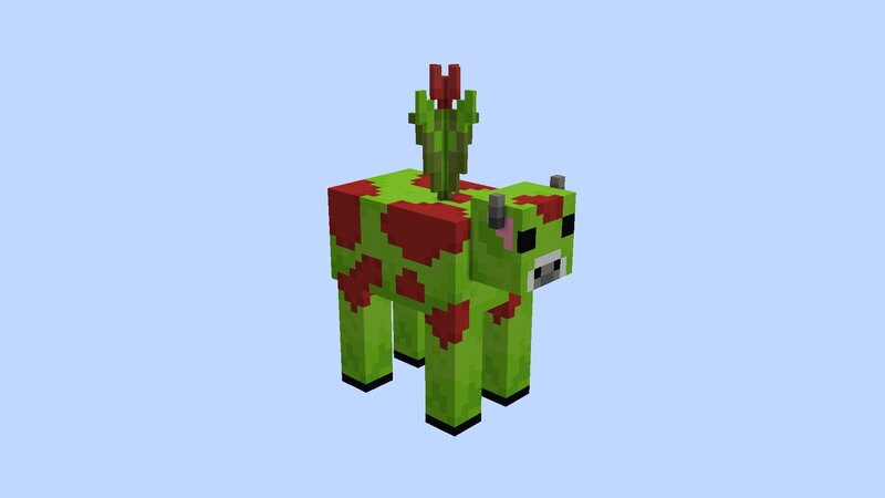 Moobloom & Flower Cow Mob Statues Minecraft Map