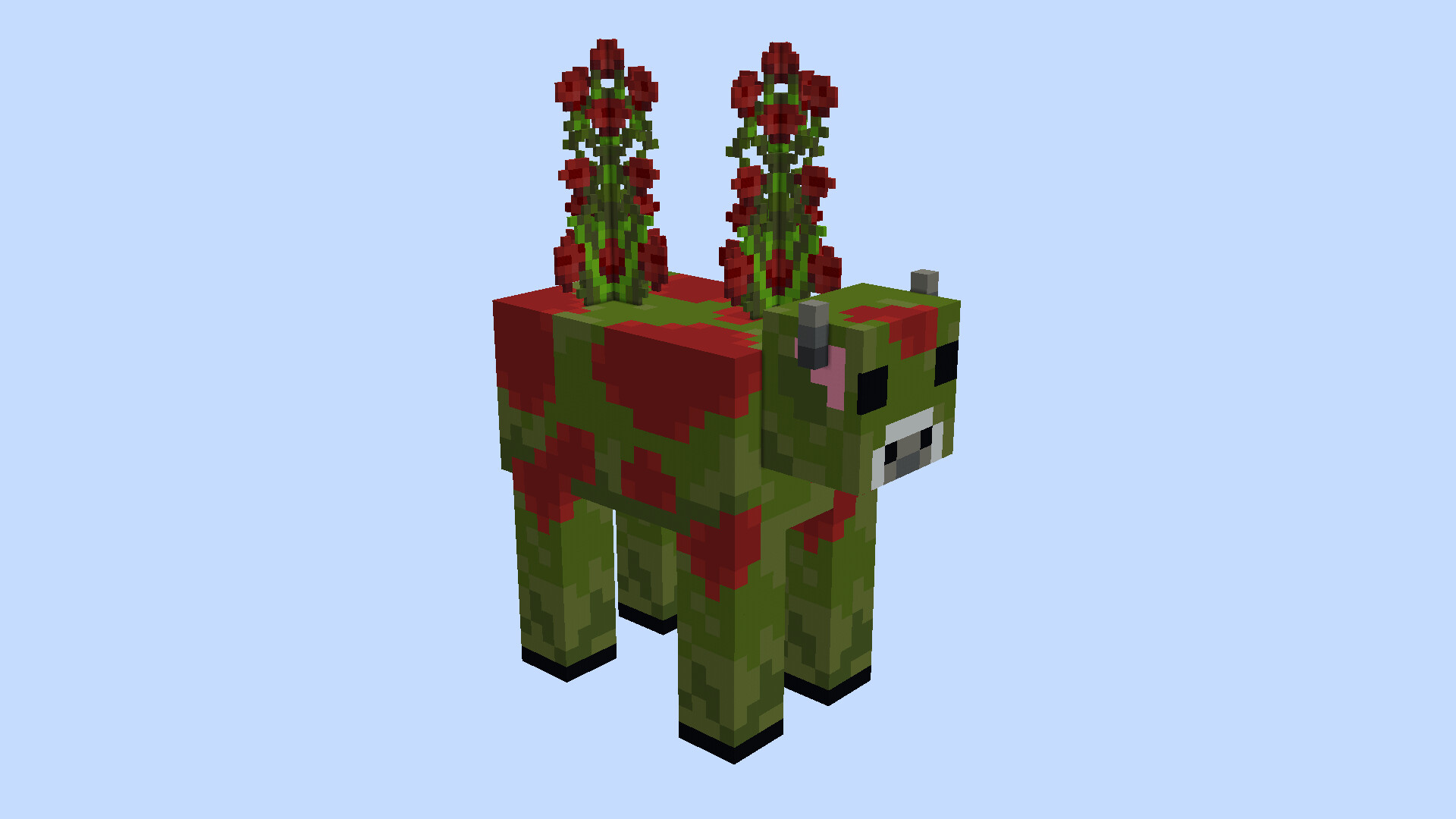 Moobloom & Flower Cow Mob Statues Minecraft Map