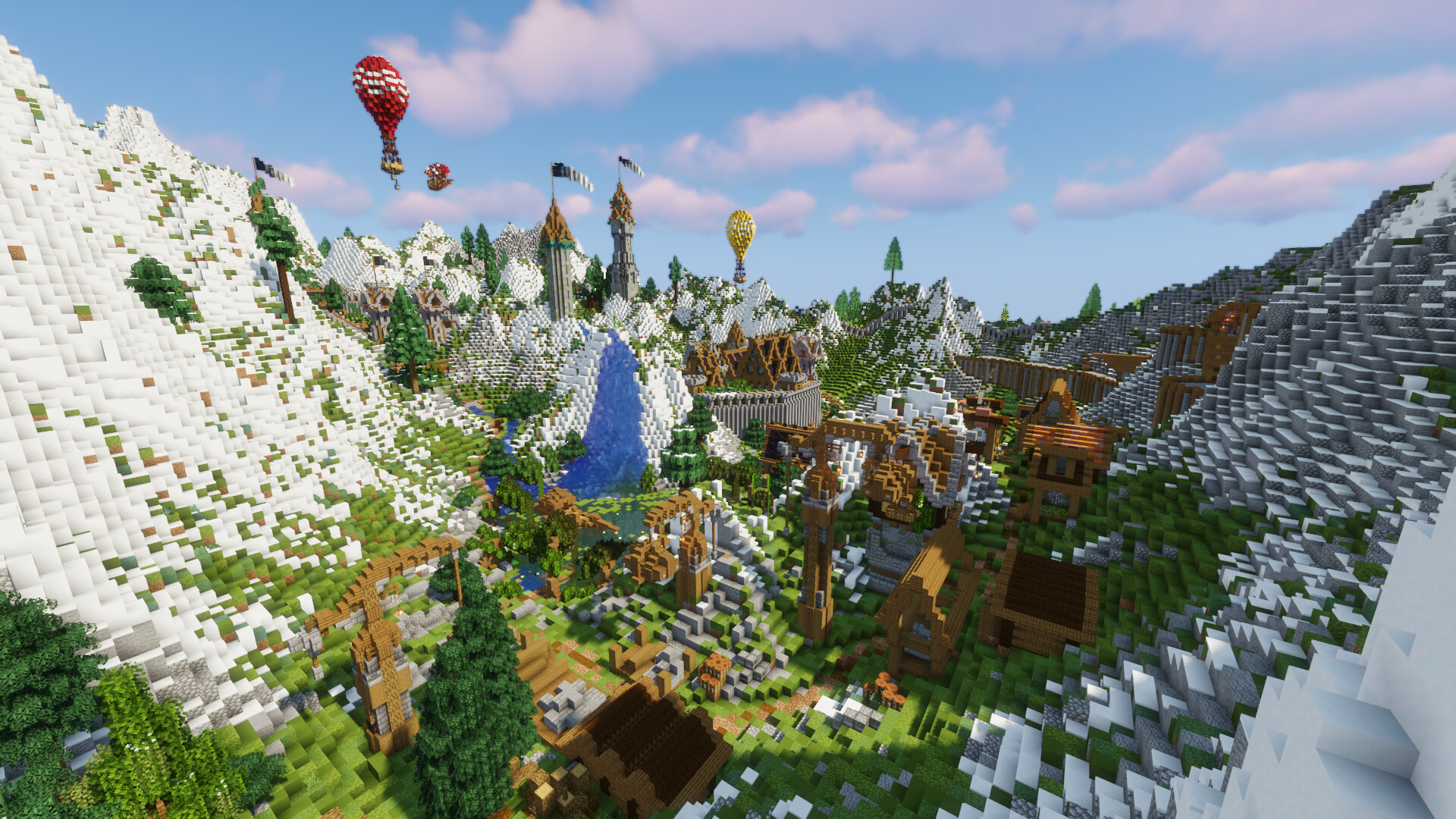 Medieval Mountain Village/City Minecraft Map