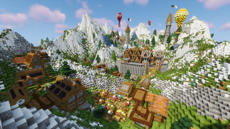 Medieval Mountain Village/City Minecraft Map