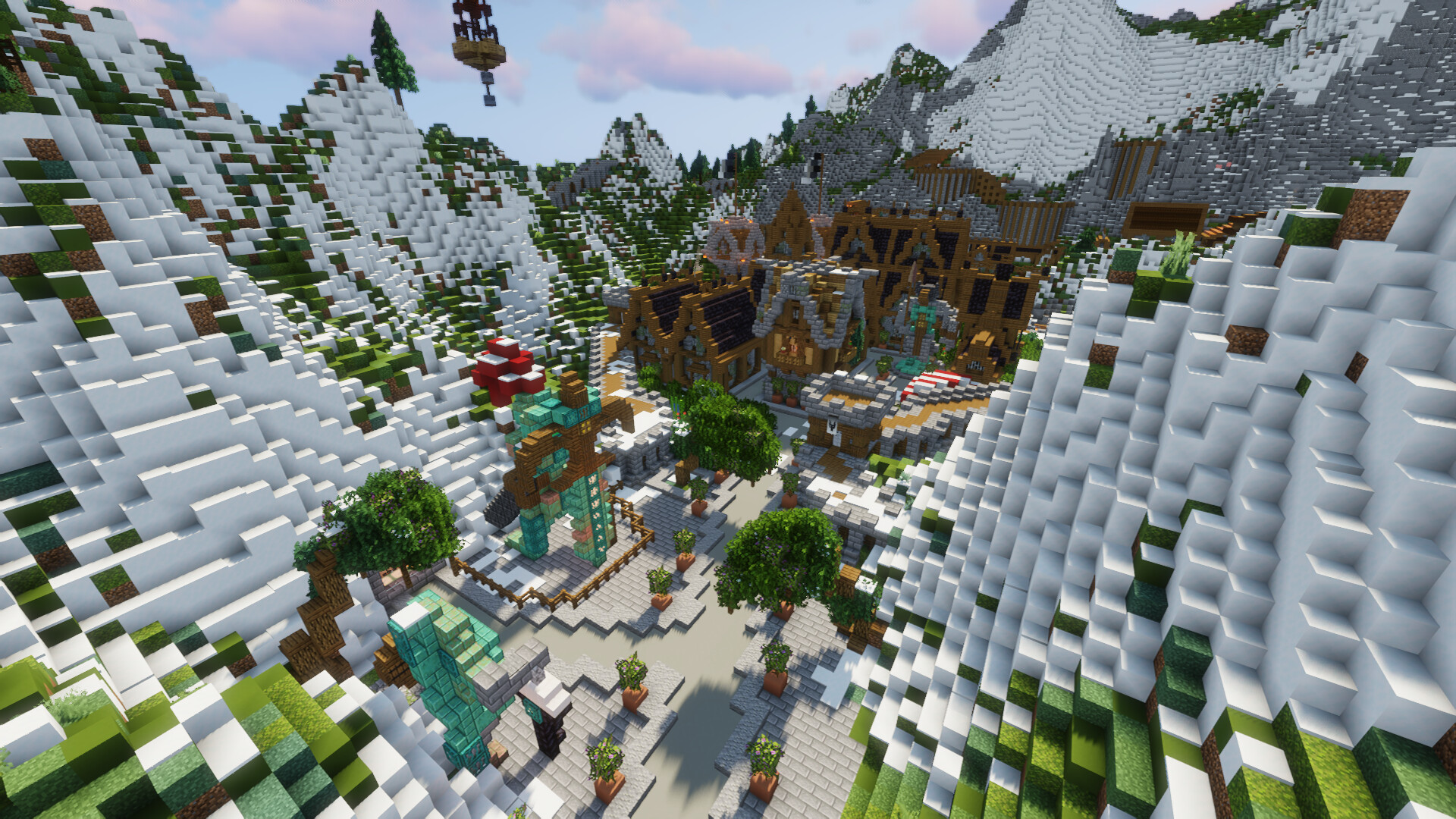 Medieval Mountain Village/City Minecraft Map