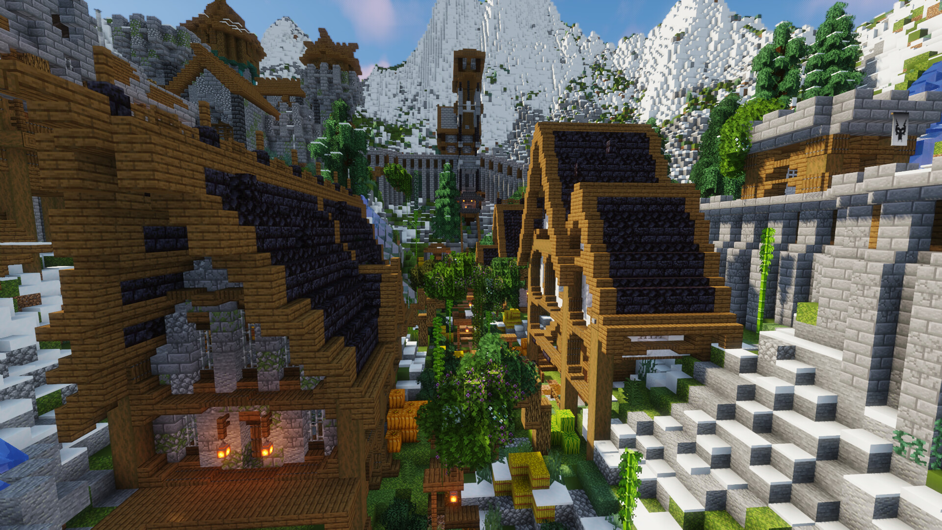Medieval Mountain Village/City Minecraft Map