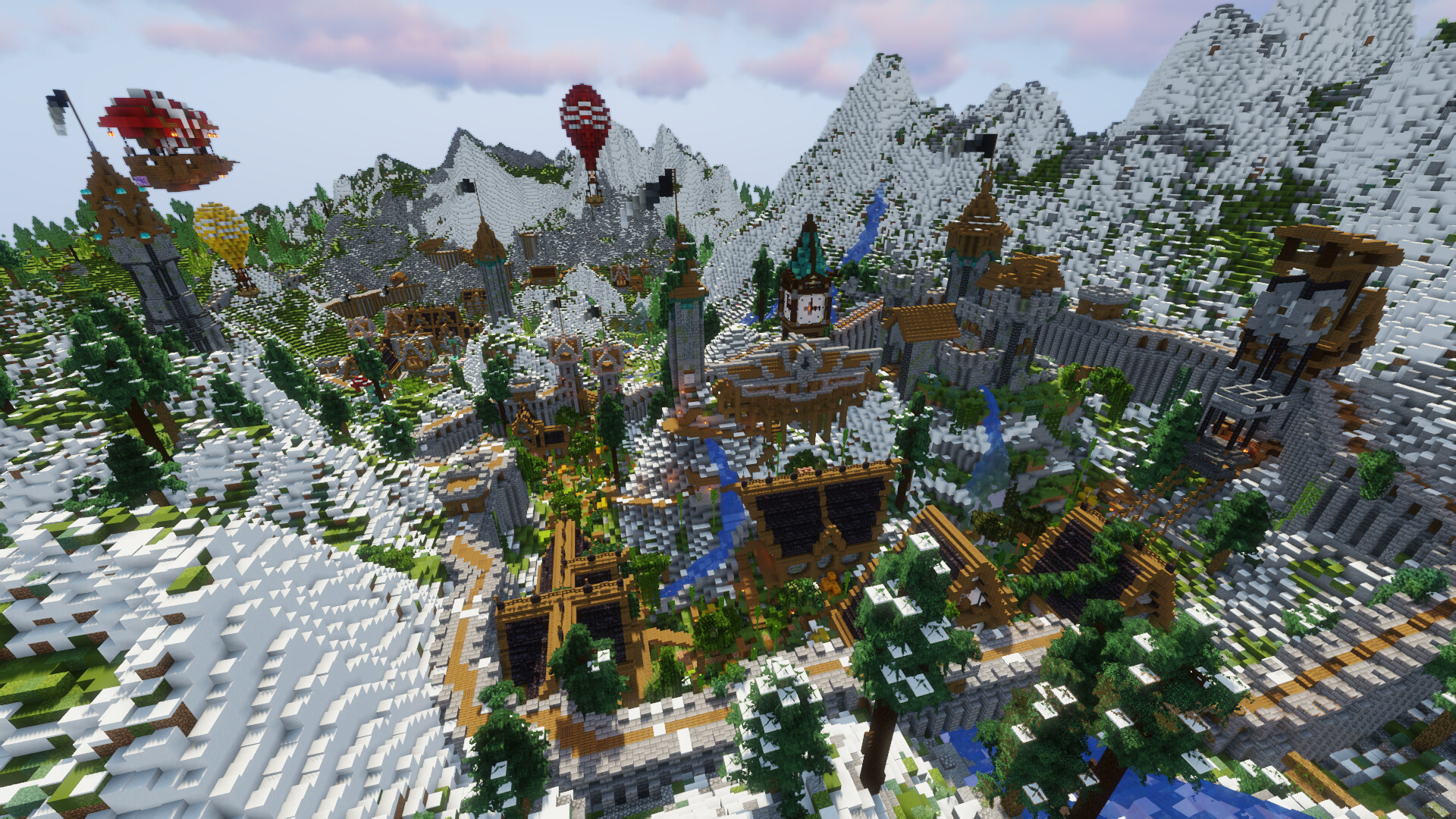Medieval Mountain Village/City Minecraft Map