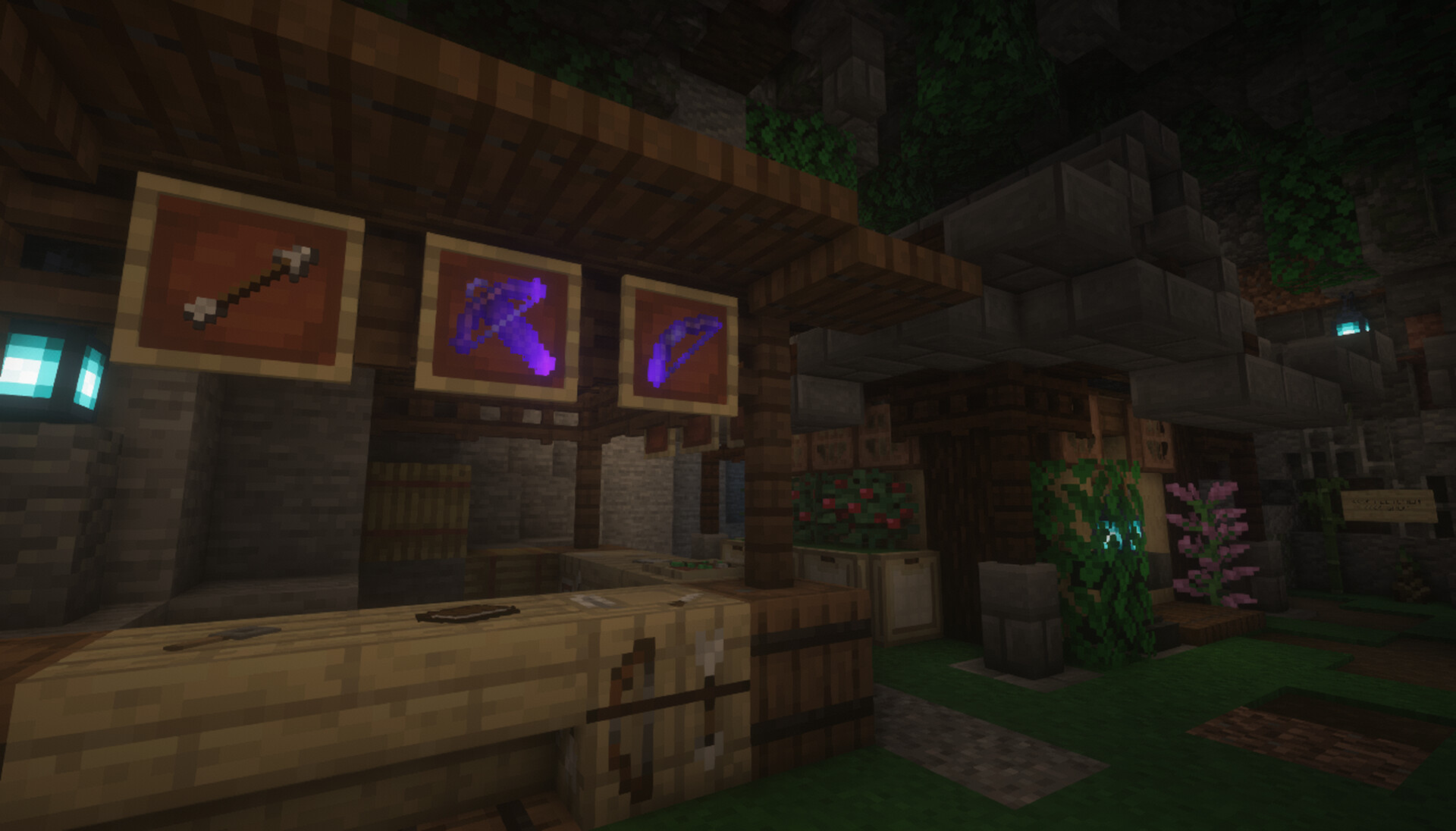 Fletcher Cave Shop Build Idea - [Japanese Theme] Minecraft Map