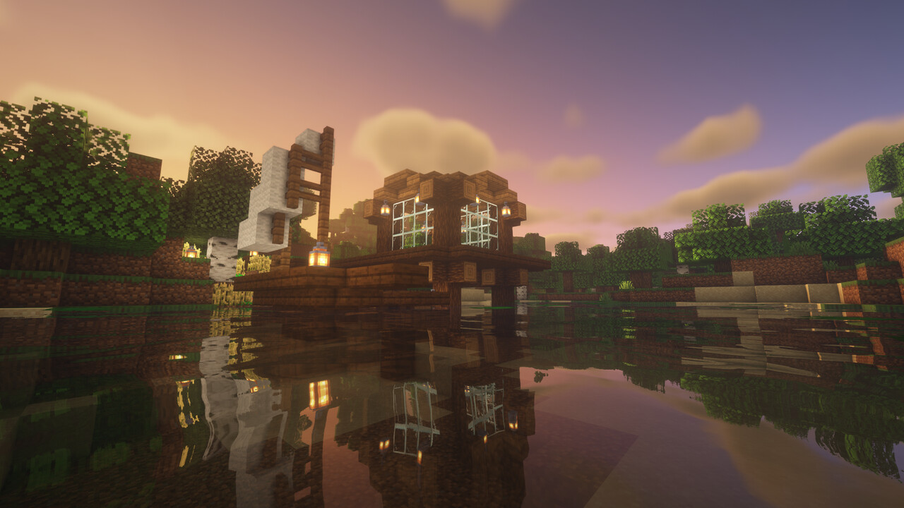 Small house on river RTX ON Minecraft Map