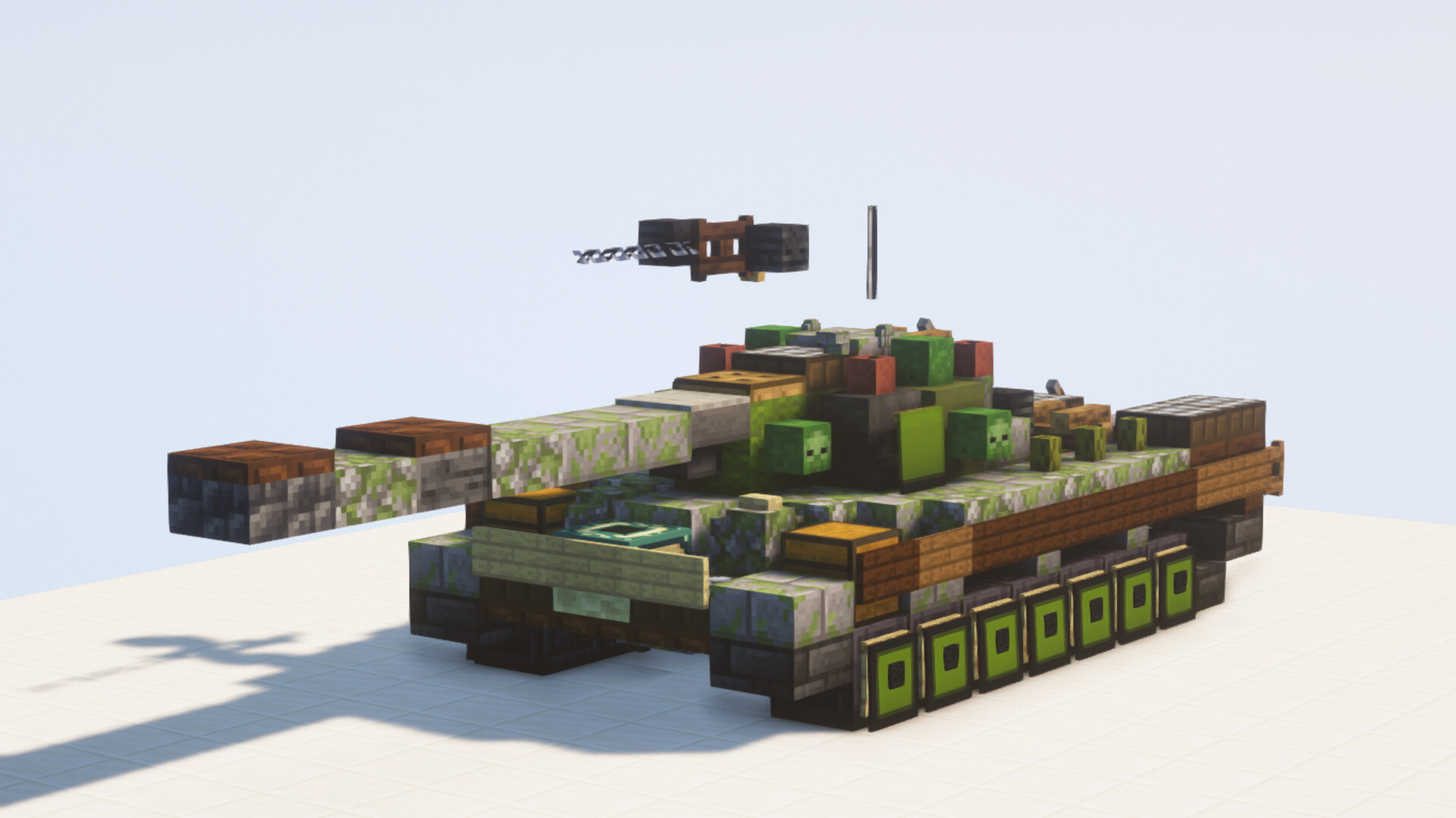 T-10M, T-10 & IS-5 heavy tanks - 1.5:1 scale Minecraft Map