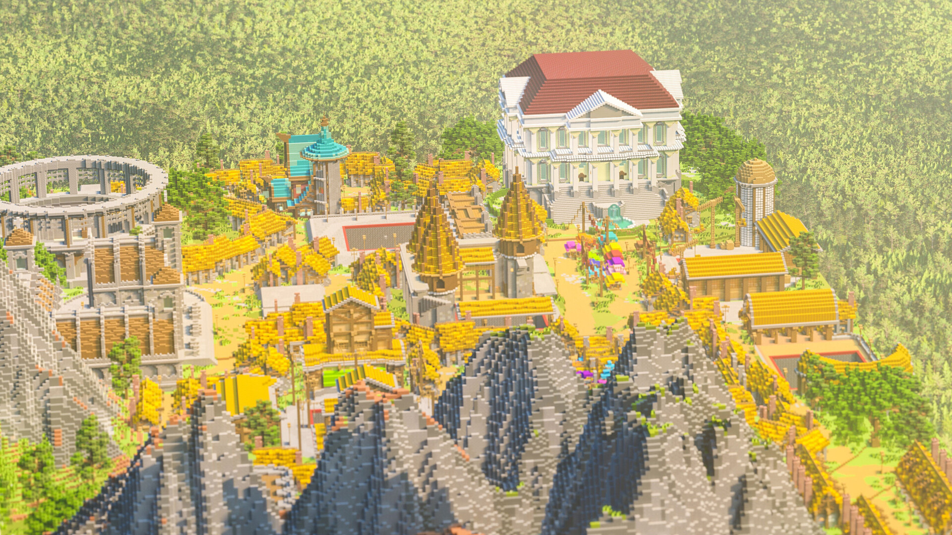 Myst City - 1000x1000 Mining Map for a Minecraft Server with 3 ...