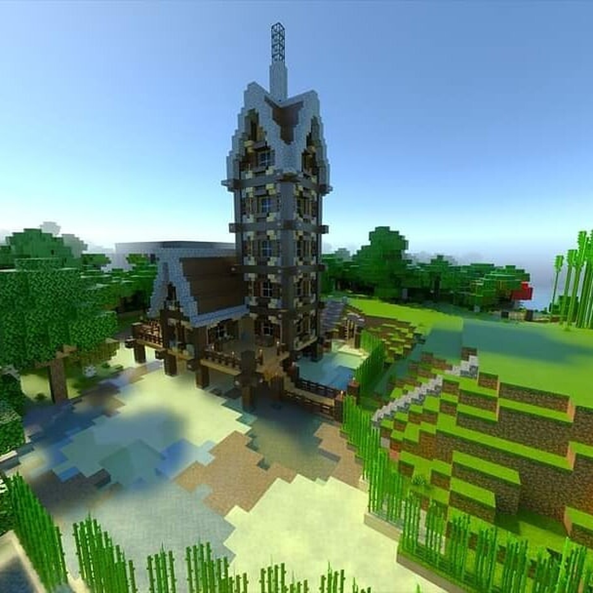Waterhouse built in survival Minecraft Map