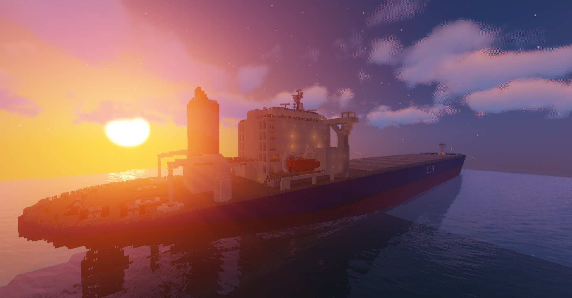 Heavy Sky Ore Carrier, cargo ship. Minecraft Map