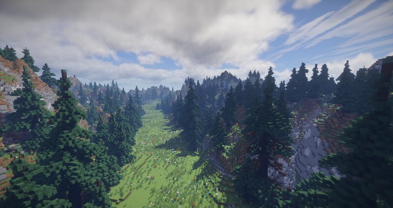 Ergondorf - A survival-friendly realistic mountainous forest Minecraft Map